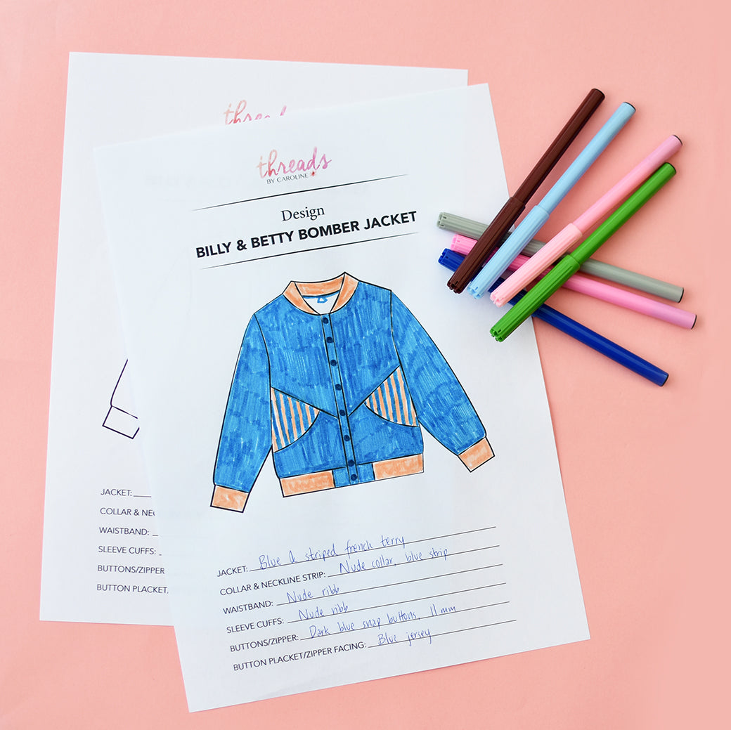 Design & plan your bomber jackets – Threads by Caroline